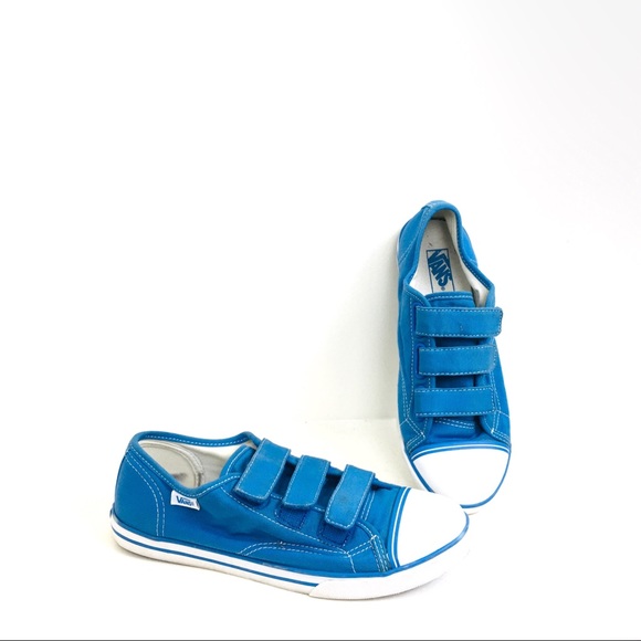 Vans | Shoes | Vans Blue Velcro Three Strap Prison Issue Sneakers ...
